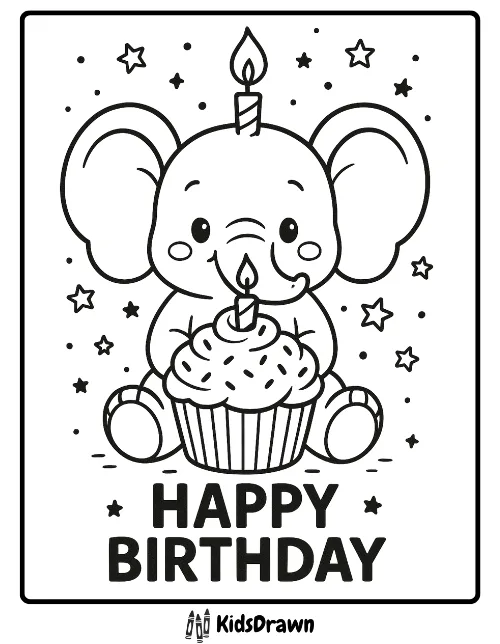 64 Happy Birthday Coloring Pages (Free PDF Printables)